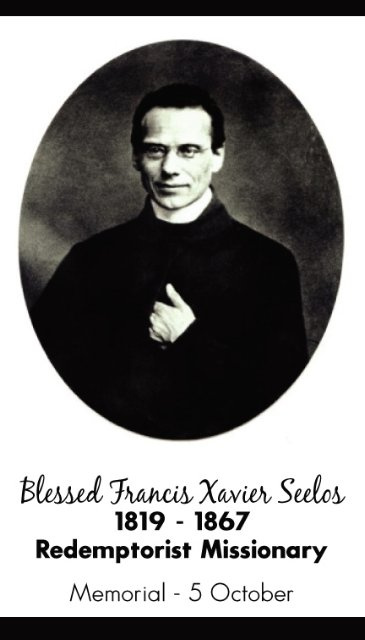Oct 5th: Blessed Francis Xavier Seelos Prayer Card - BUYONEGETONEFREE