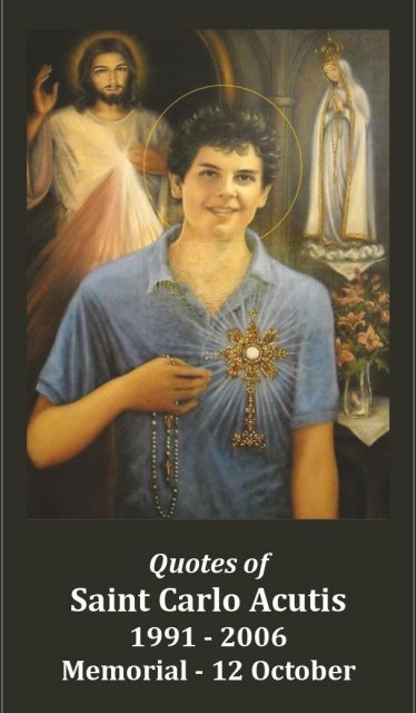 Saint Carlo Acutis Holy Card